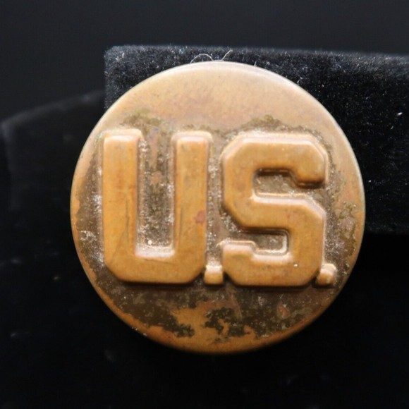 Accessories | Vintage Brass Us Army Uniform Us Lapel Pin Hollow Back ...